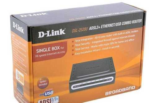 Роутер-модем D-link adsl2+ DSL-2520U/BRU/D