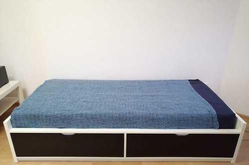 Кровать односпальная с ящиками Флакса IKEA