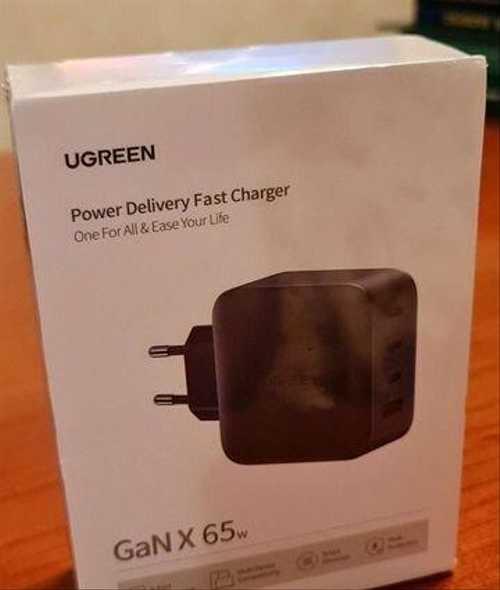 Зарядное устройство Ugreen GaN X 65w (новое)