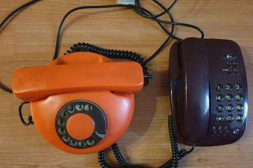 Телефоны проводные дисковый ретро и кнопочный LG