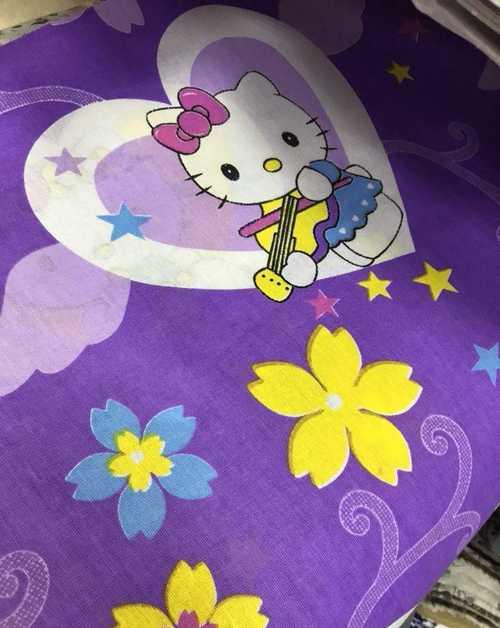 Ткань бязь Hello kitty