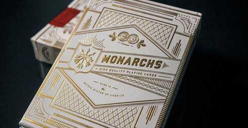 Коллекция игральных карт Monarch White/gold