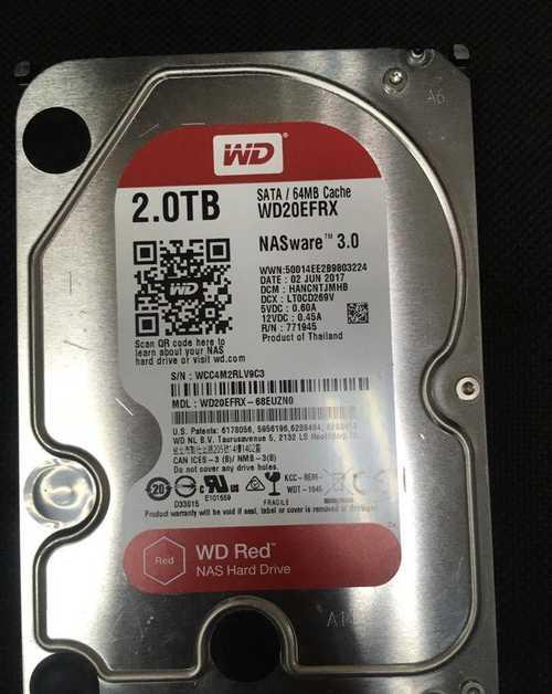 Жесткий диск 2Tb WD Red WD WD20efrx