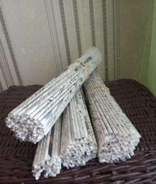 Трубочки из газетной бумаги для плетения из бумажн