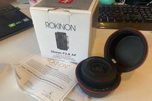 Rokinon (samyang) 35 mm 2.8 af Sony e-mount