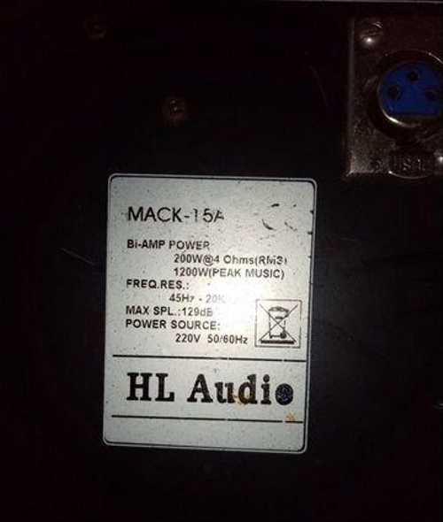 Hl audio mack 15a схема