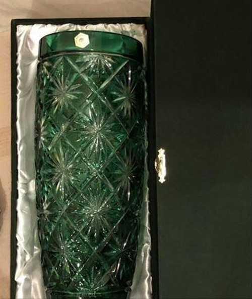 Новая зеленая Хрустальная ваза H.41 см