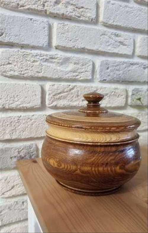 Туесок (горшок) деревянный для меда