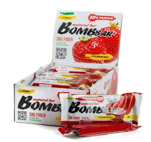Протеиновые батончики Bombbar Strawberry