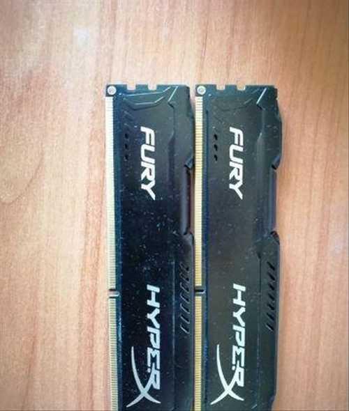 Память DDR3 Kingston HyperX Fury 8Gb(4Gbx2)