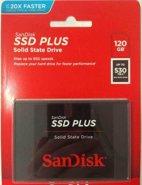 Ssd sanDisk plus 120gb новые, гарантия