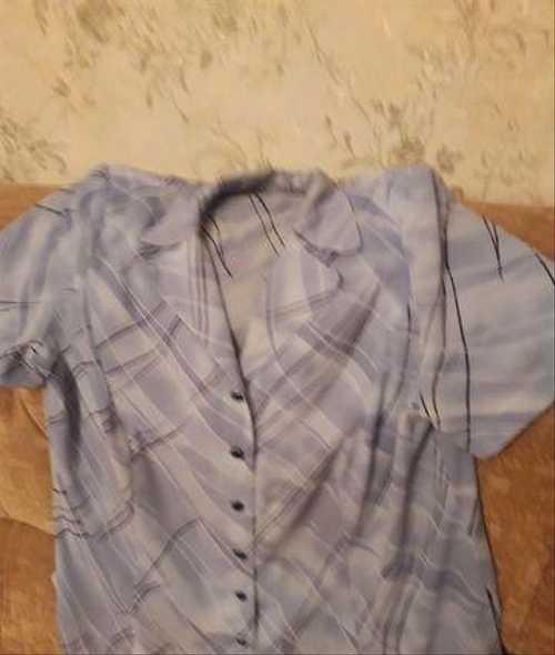 Женская шелковая блузка размер 60-62