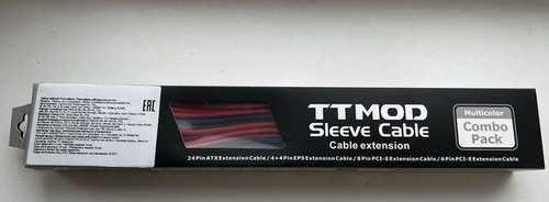 Набор кабелей-удлинителей Thermaltake черный/красн
