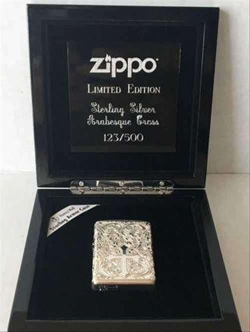 Зажигалка Zippo Armor - Sterling Arabesque Cross