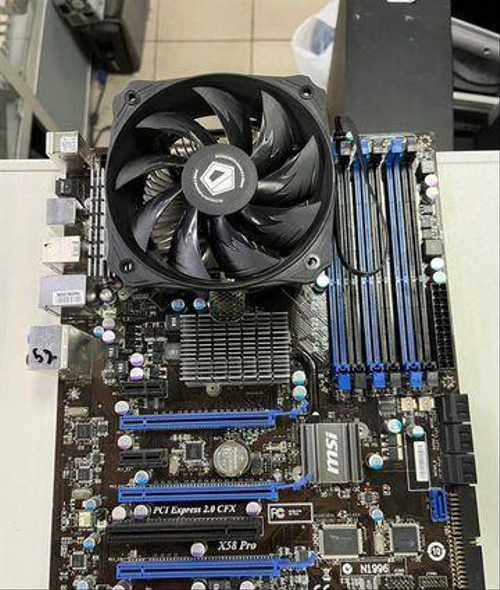 Комплект 1366 MSI x58 pro + xeon x5670+cooler