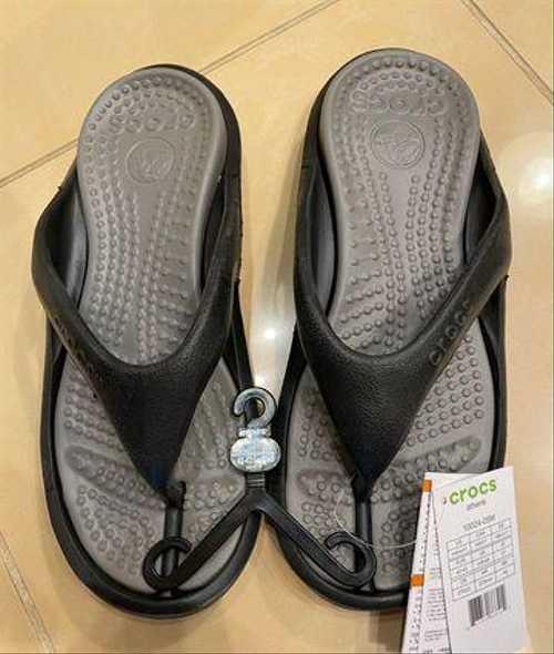 Черные шлепанцы crocs Athens 10024-05M