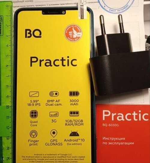 Смартфон BQ 6030G Practic (зеленый градиент)