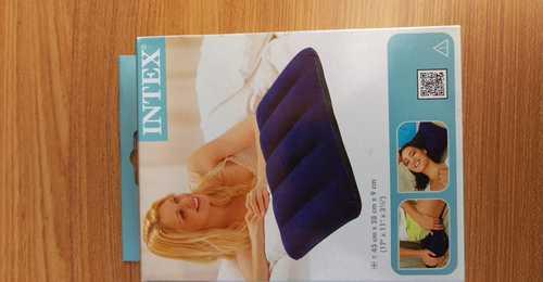 Надувная подушка intex downy pillow