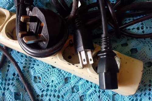 Удлинитель электрический бу+3 рразных провода