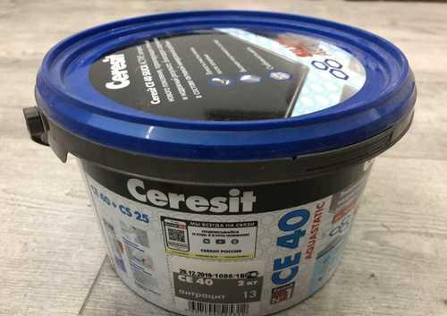 Затирка Ceresit CE 40 антрацит