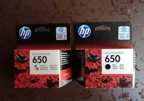 Картриджи hp650 чёрный и цветной