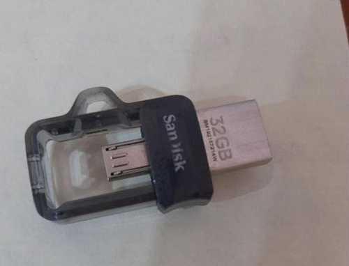 Флешка 32гб для смартфона USBmicro-USB
