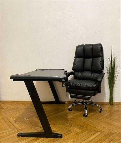 Кресло компьютерное офисное кожаное