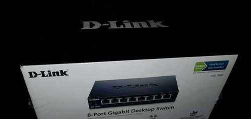 D-link Switch Свитч Коммутатор не управляемый, 8 п