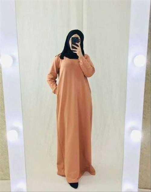 Базовое платье двунитка (мусульманское платье)