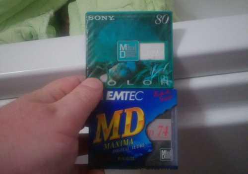 Sony emtec md minidisc 2 шт новый