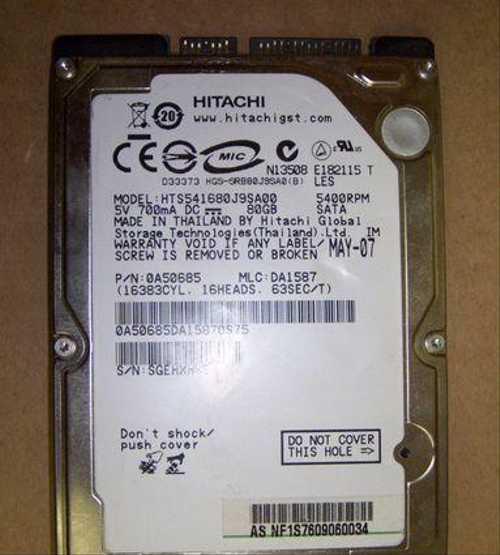 Форм фактор 2.5. Hitachi 80gb HDD. Жесткий диск 160 сата 80 айди. Жесткий диск HGST hts541680j9sa00. Характеристика жесткого диска Дж 580 ноутбук.