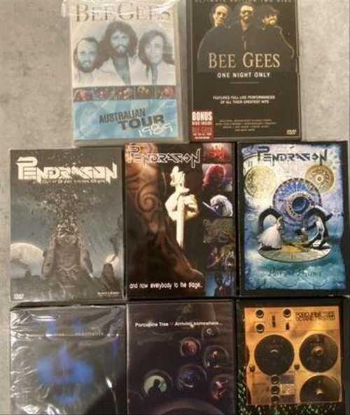 Dvd коллекции Bee Gees, Porcupine Tree, Pendragon
