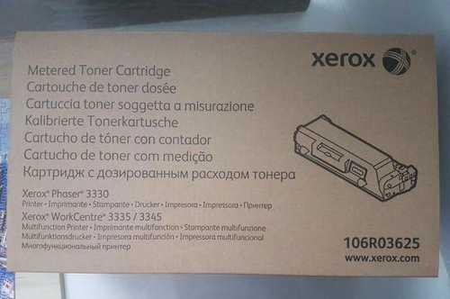 Оригинальный картридж Xerox 106r03625. Новый