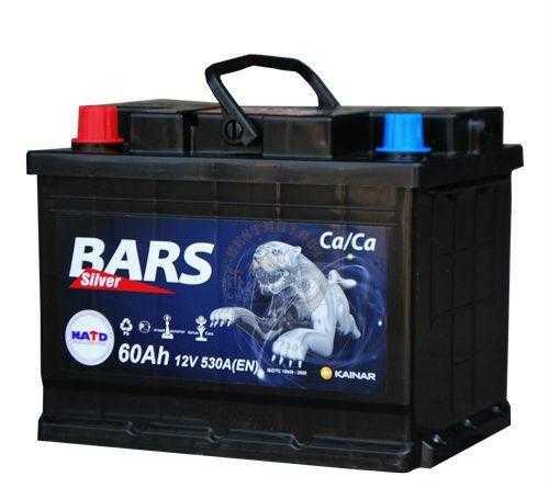 Аккумулятор. 6ст-60Ач. Bars Silver. Новый