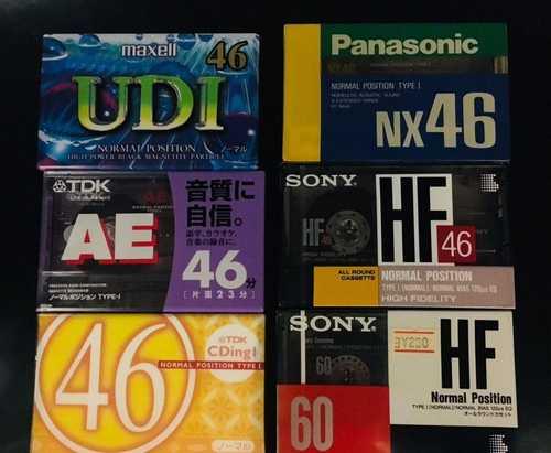 Аудио кассеты Sony, TDK, Maxell, Panasonic