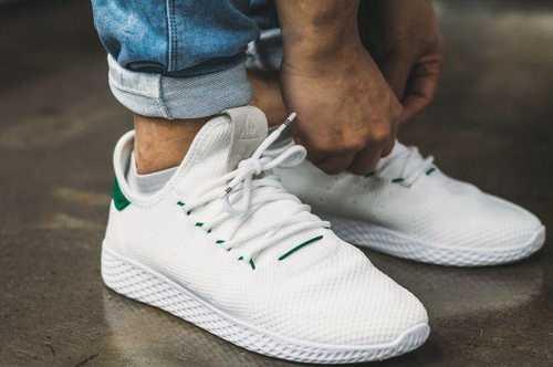 Кроссовки белые Pharrell Williams Tennis Hu White