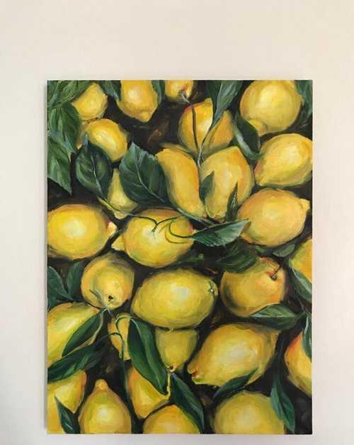 Картина масло - Лимоны
