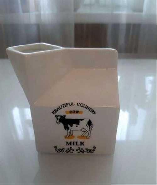 Молочник в виде пакета и ступка