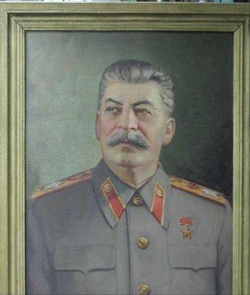 Портрет И.Сталина, холст, масло