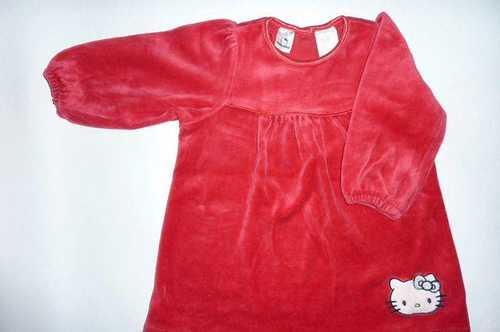 Платье велюровое, H&M, Hello Kitty, р.62