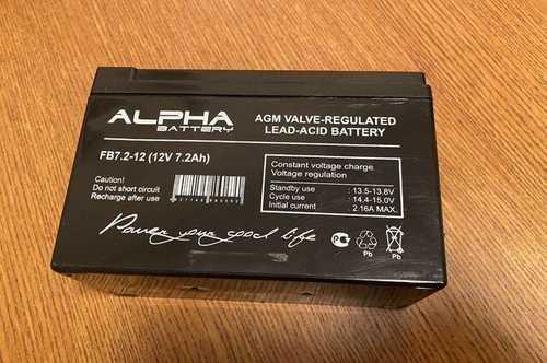 Аккумулятор alpha Battery FB7.2-12 (12V 7.2Ah)