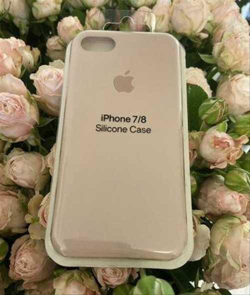 Чехол силикон для iPhone 7/8 pale rose новый