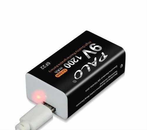 Крона аккумуляторная с USB, 1200mAh