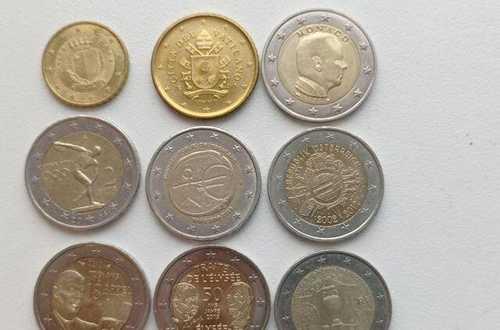Евро монеты юбилейн,наборы,серебряные,Каталог евро