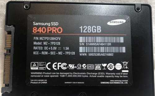 Samsung SSD 840 Pro 128 Gb