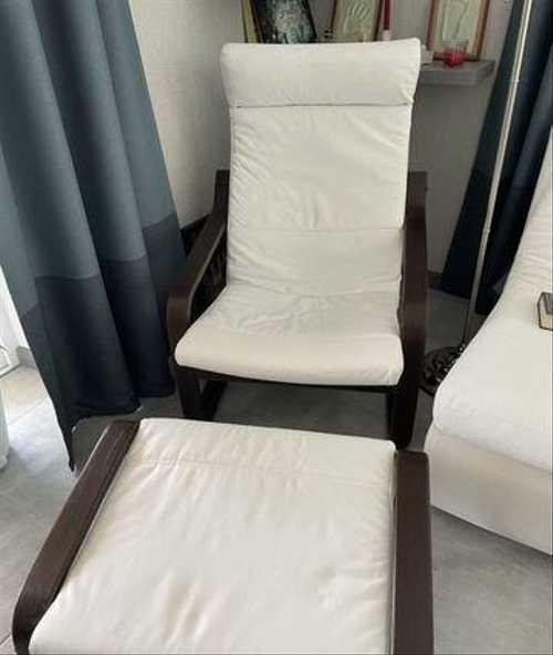 Кресло Икеа с подставкой доя ног
