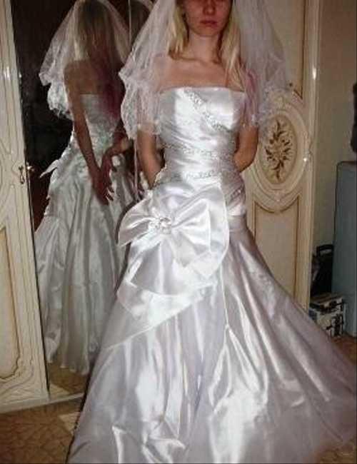 Свадебное платье современное шикарное богатое с фа