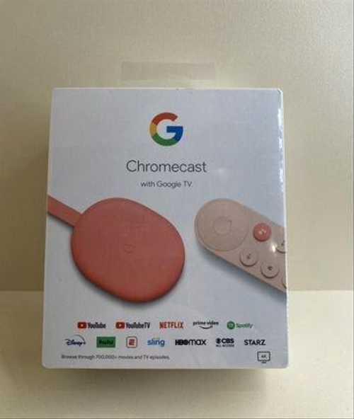 Chromecast Google TV Новая Розовая