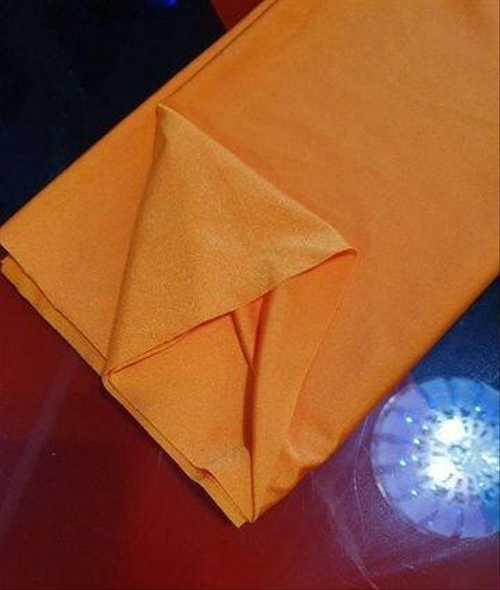 Отрез ораньжевой ткани бифлекс, лайкра 66150