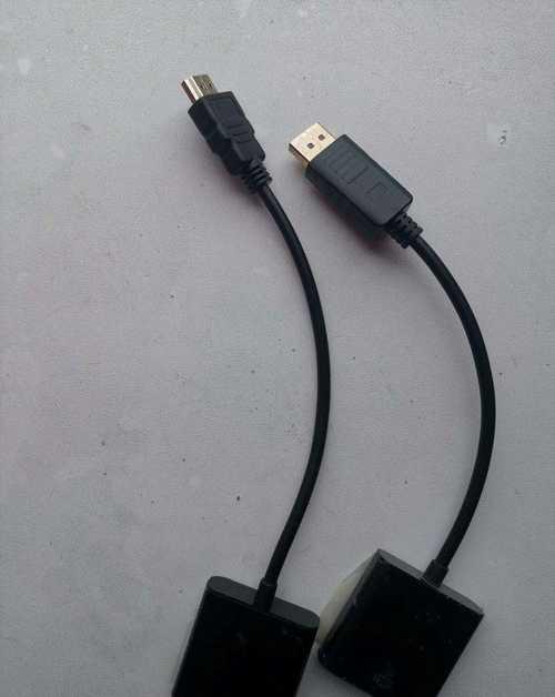 Переходник ковертер, кабель hdmi-VGA, displayport